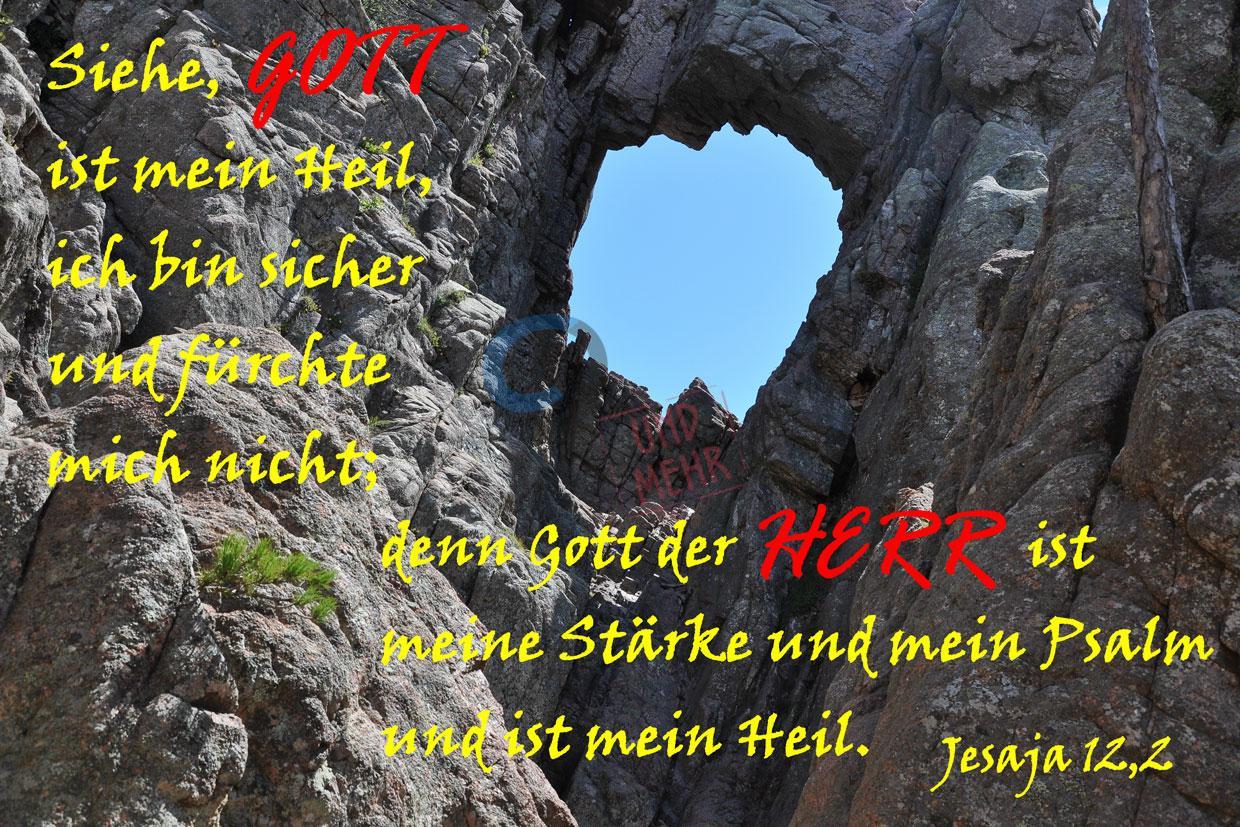 Jesaja 12,2, Gott der HERR ist meine Stärke und mein Psalm und ist mein ...
